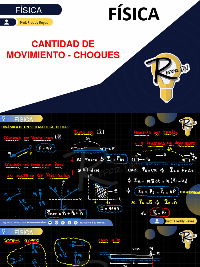 Repaso - Cantidad de Movimiento - Choques | PDF | Física | Ciencias fisicas