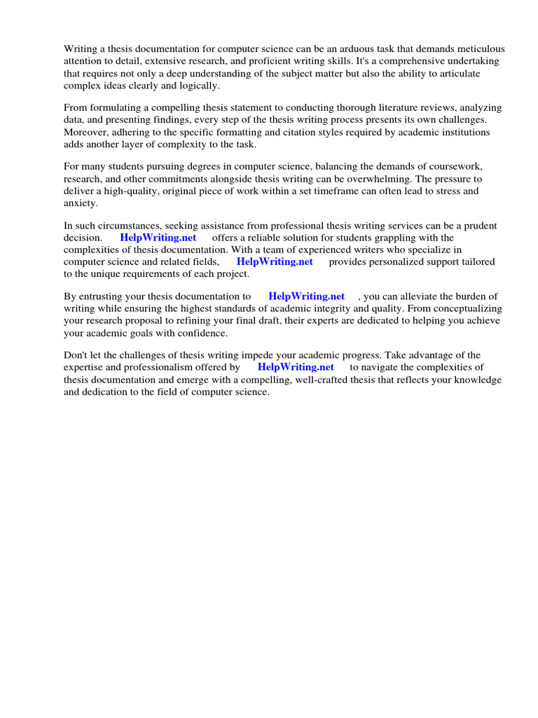 Thesis Documentation For Computer Science | PDF | Art