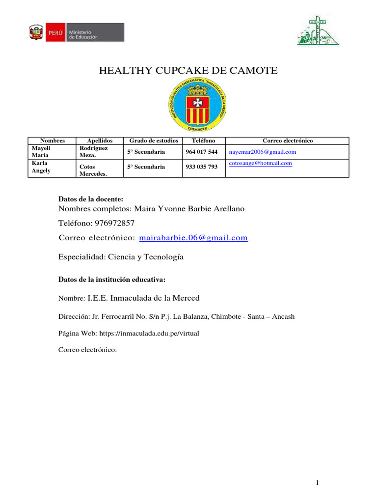 INFORME DISEÑA Y CONSTRUYE - 5D - Compressed | PDF | Alimentos | Azúcar