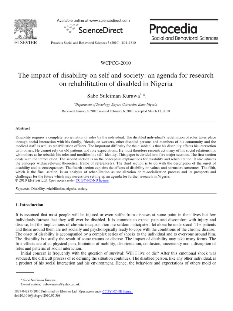 The Impact of Disability On Self and Society An Ag | PDF | Disability ...