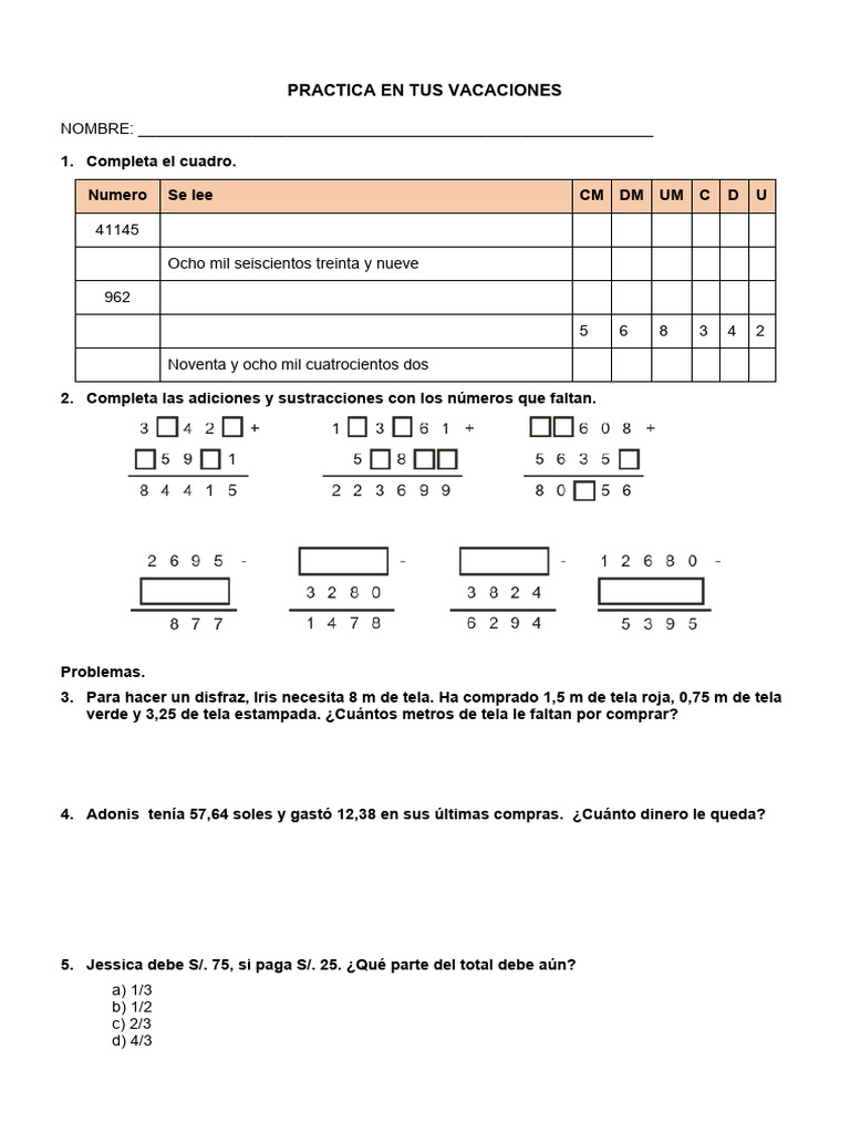 Practica de Vacaciones | PDF | Métodos y materiales de enseñanza ...
