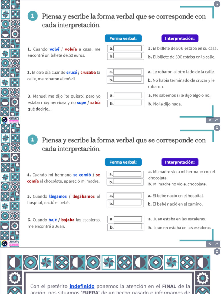 Pasado - Ejercicio | PDF