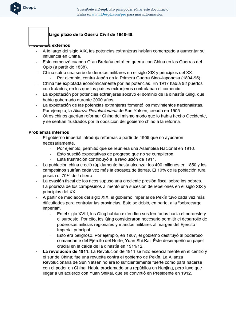 1. Causes of the Chinese Civil War 1927 Es | PDF | Chiang Kai-Shek | China
