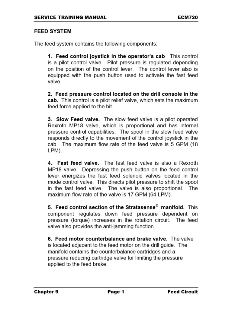 Chapter 9 Feed Circuit | PDF | Valve | Brake