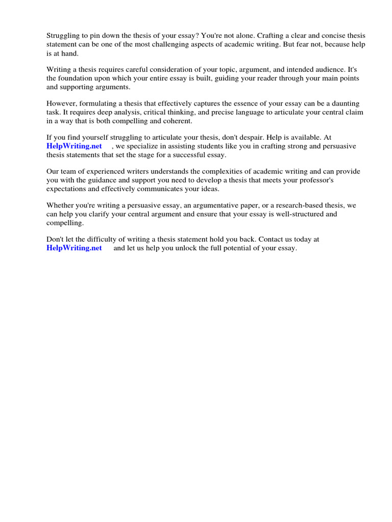 How To Figure Out The Thesis of An Essay | PDF | Essays | Thesis