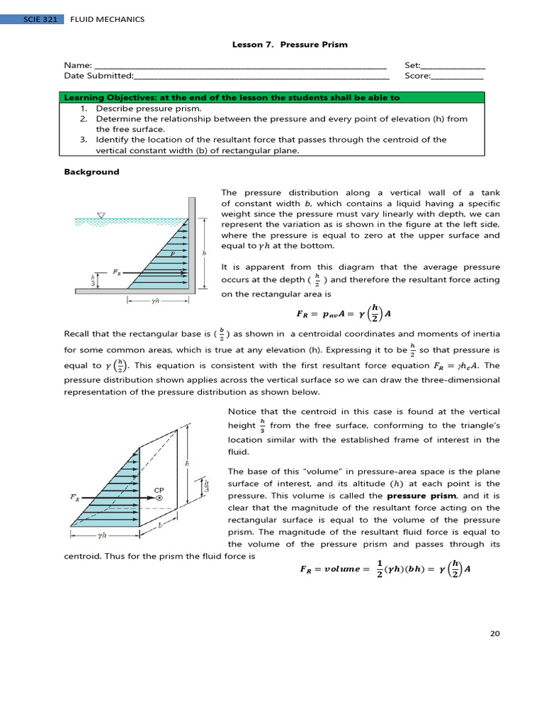 Lesson 7.pressure Prism | PDF