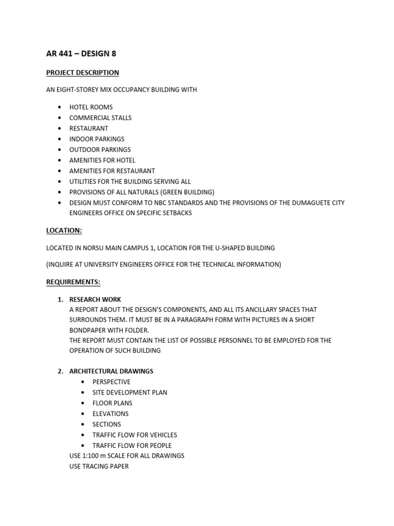 Ar 441 Design Problem | PDF | Computers | Technology & Engineering