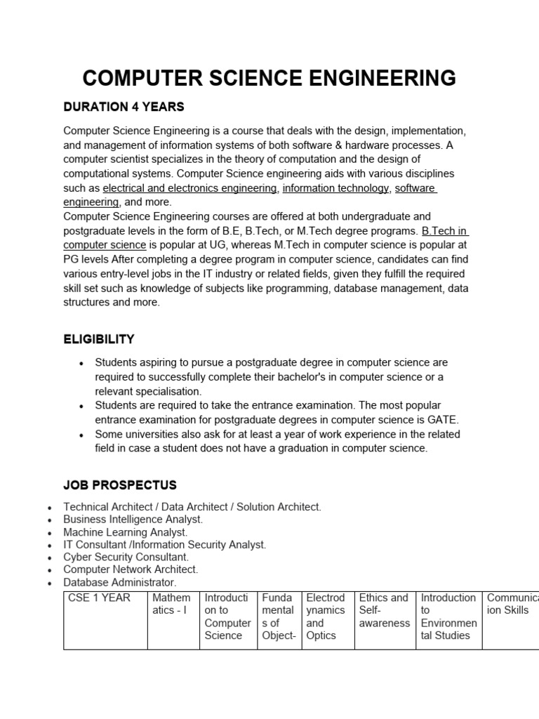 Computer Science Engineering Pdf Computer Science Engineering