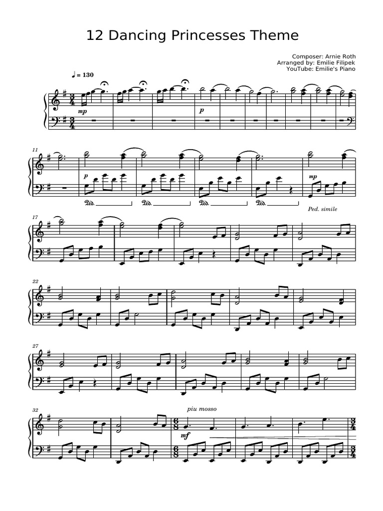 12 Dancing Princesses Sheet Music | PDF