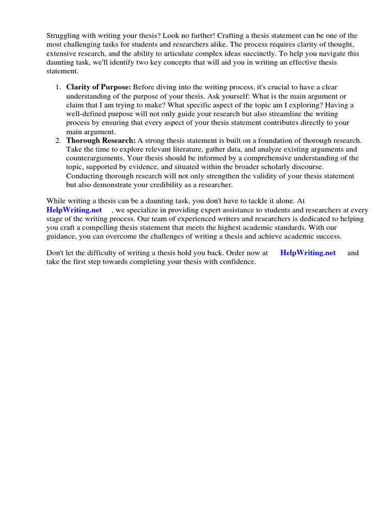 Identify Two Key Concepts That Will Help Write An Effective Thesis ...