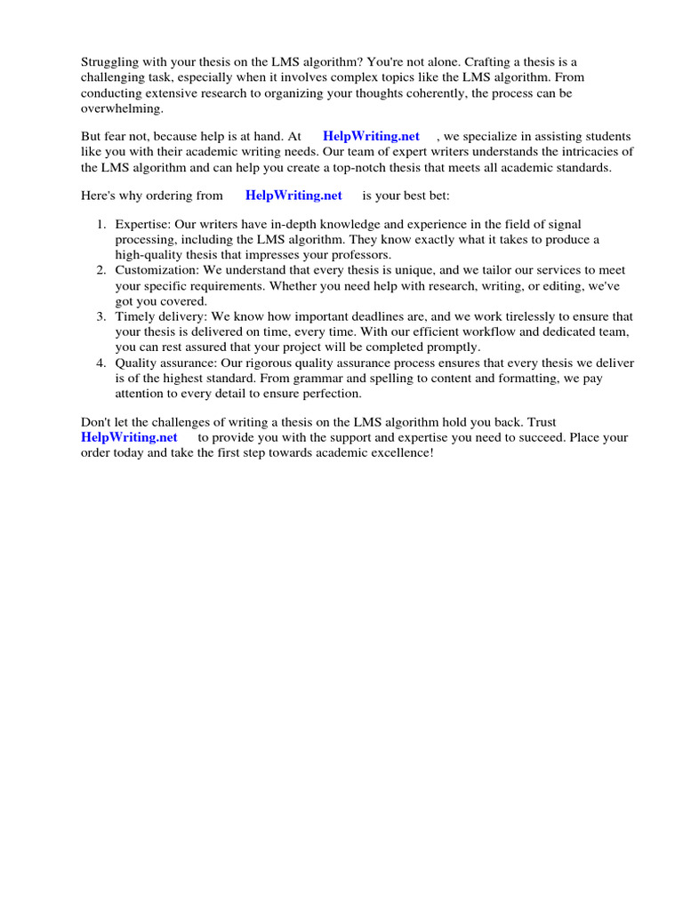 Thesis On Lms Algorithm Pdf Regression Analysis Linear Regression