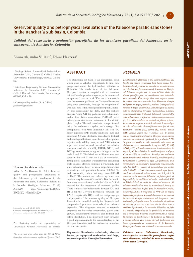 Reservoir Quality and Petrophysical Evaluation of The Paleocene Paralic ...