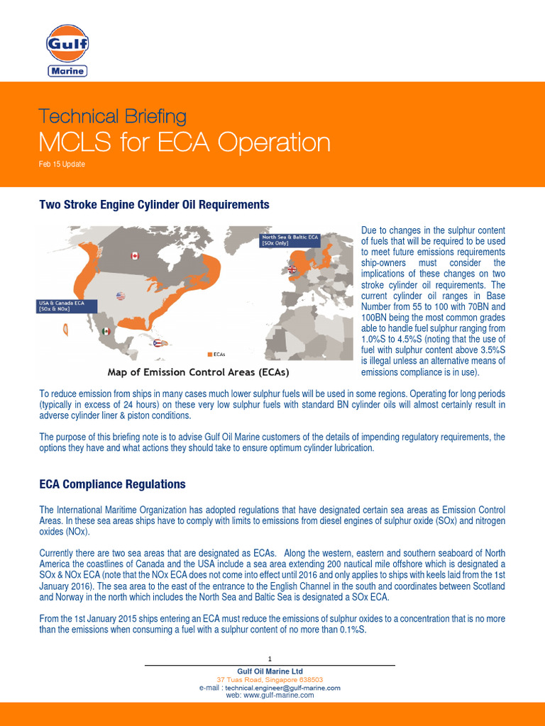 TB001-MCLs For ECA Operation Feb 15-V1 | PDF | Chemistry | Engines