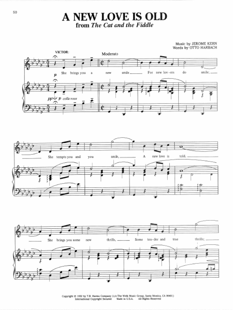 A New Love Is Old (From 'The Cat and The Fiddle') | PDF