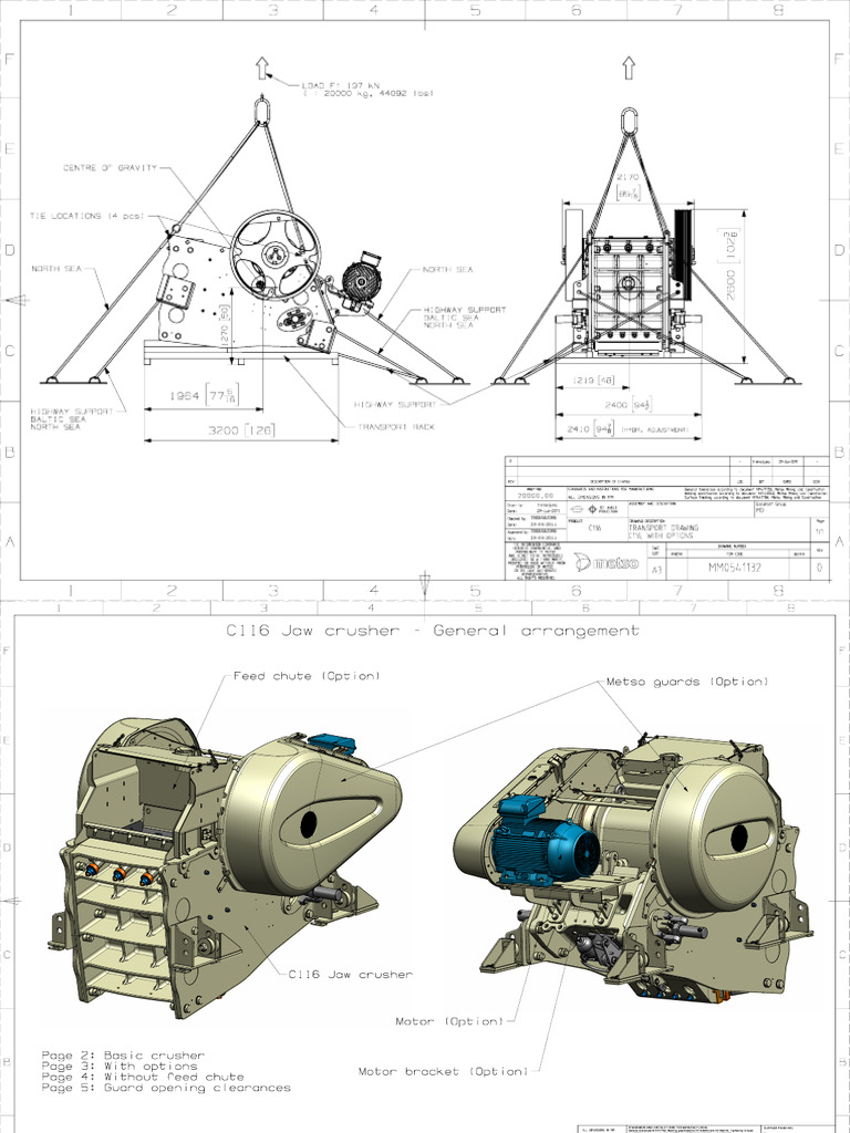 C116 Installation Drawings | PDF | Belt (Mechanical) | Equipment