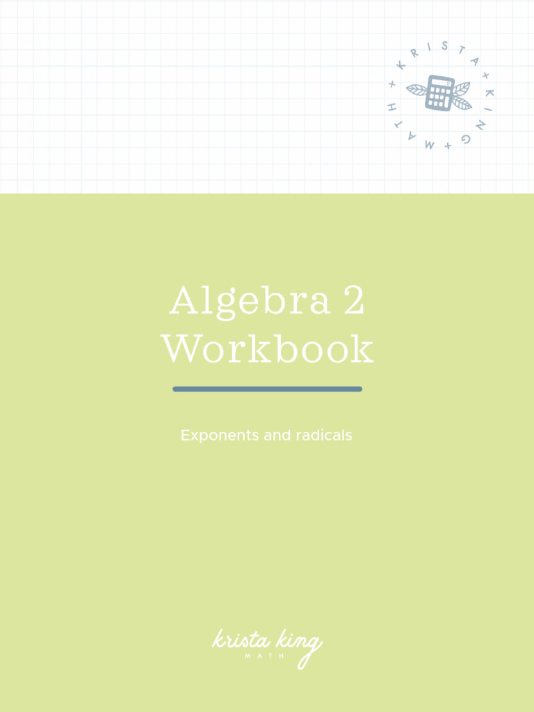 Workbook Exponents+and+radicals | PDF | Mathematical Objects | Division ...