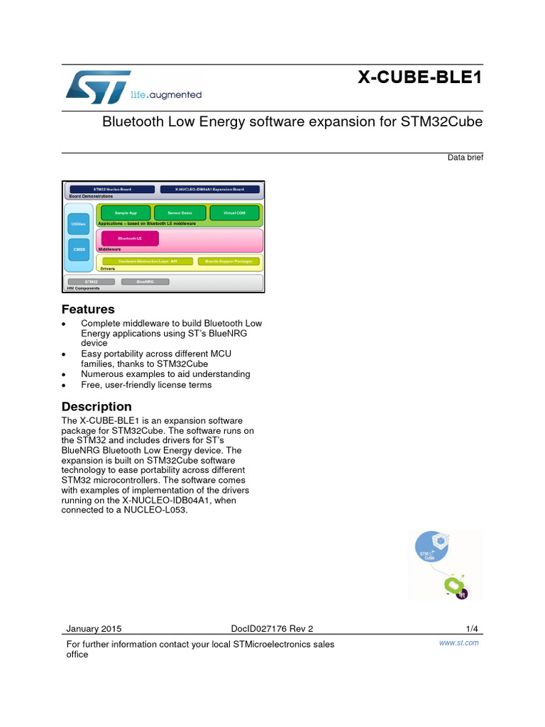 X-CUBE-BLE1 | PDF | Embedded System | Bluetooth