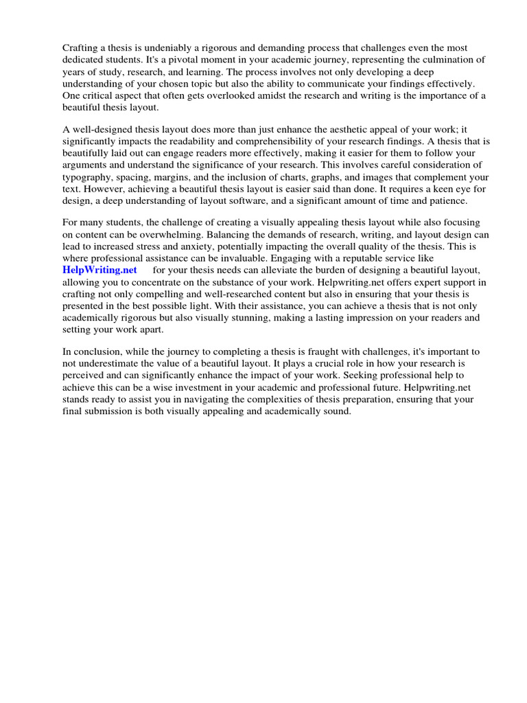Beautiful Thesis Layout | PDF
