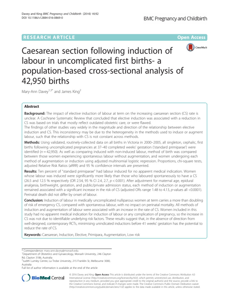 Cesarienne Apres Declenchement Du Travail | PDF | Childbirth | Medicine