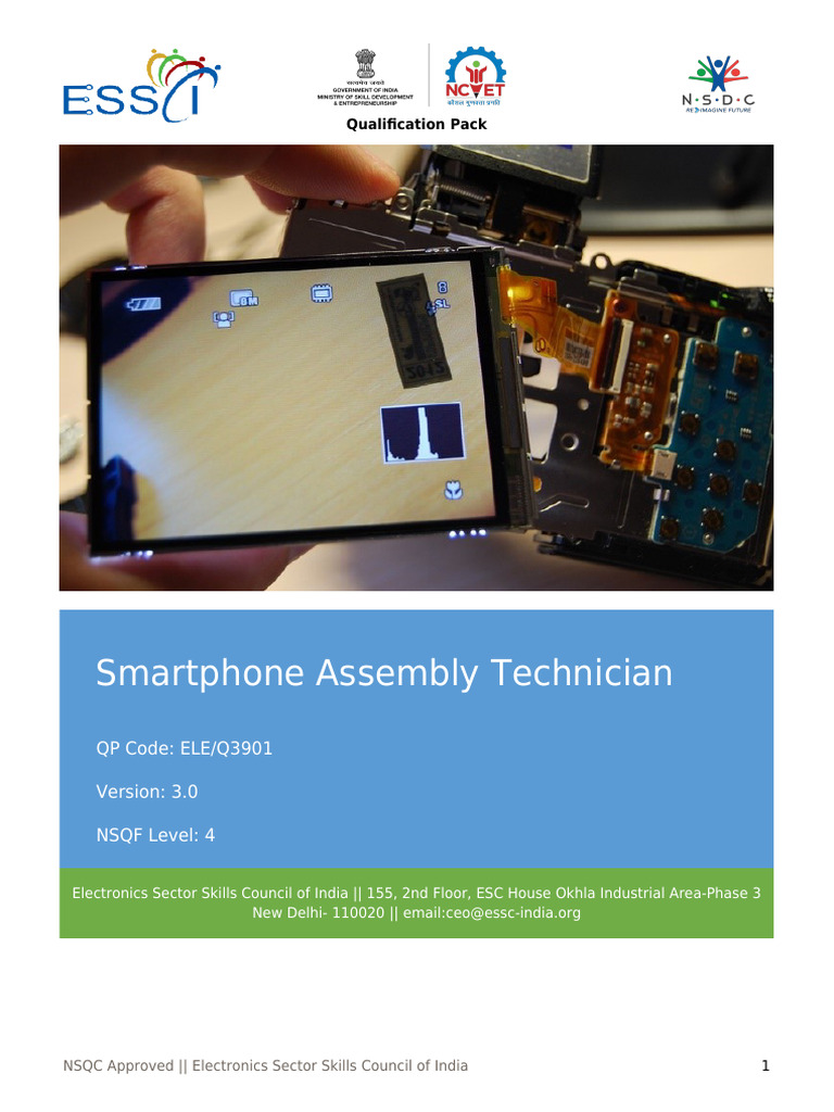 Smartphone Assembly Technician Guide | PDF | Hazards | Electrostatic ...