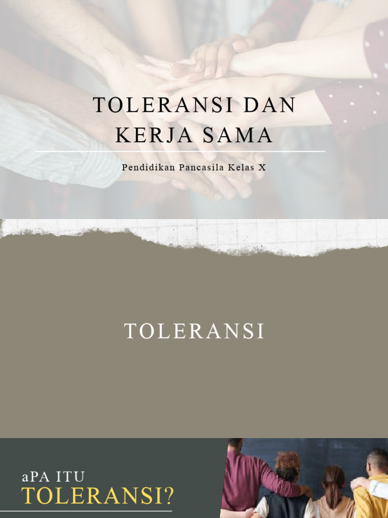 Toleransi Dan Kerja Sama | PDF