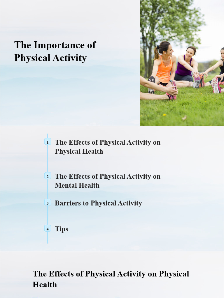 The Importance of Physical Activity 1 | PDF | Physical Fitness ...