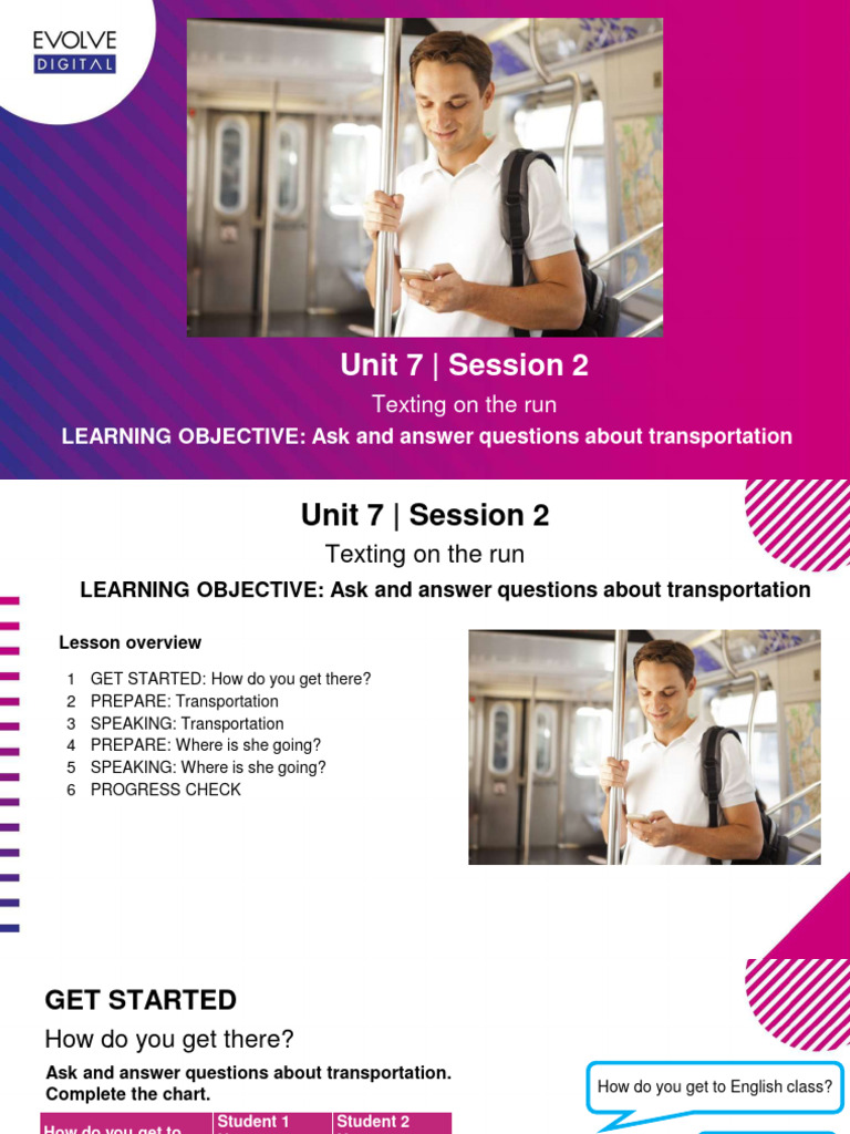 Unit 7 - Session 2: Texting On The Run | PDF | Language Arts & Discipline