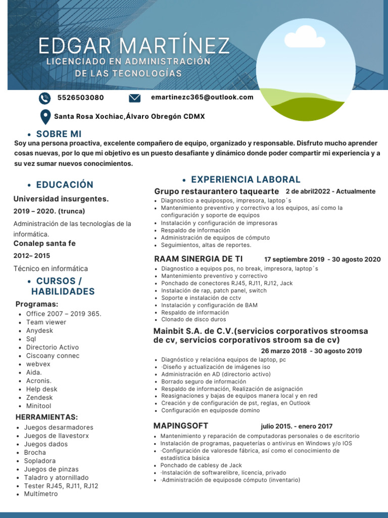 Sobre Mi: 5526503080 Santa Rosa Xochiac, Álvaro Obregón CDMX | PDF