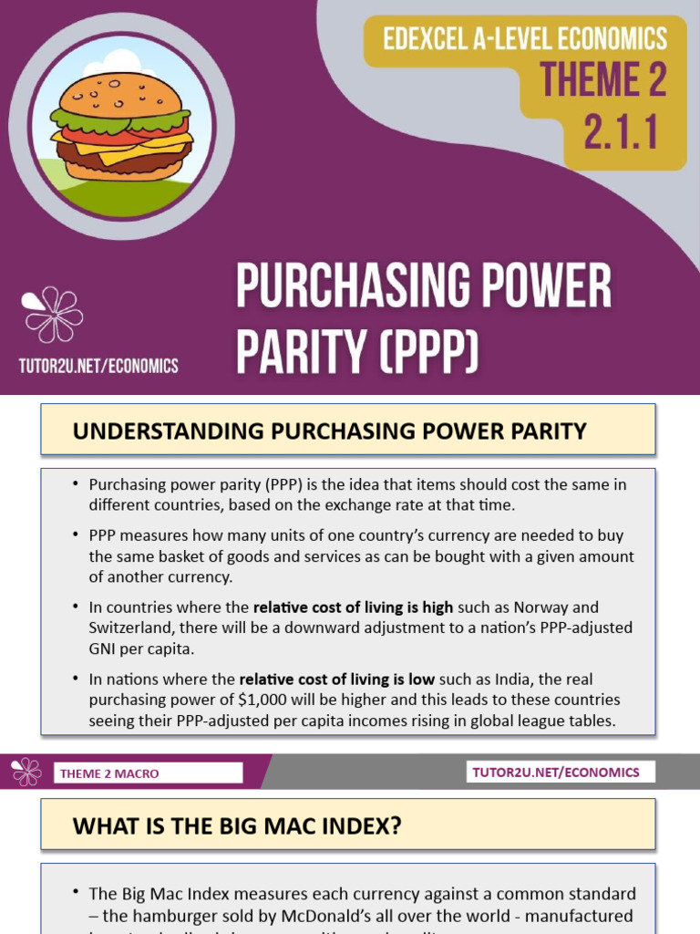 2 1 1 Purchasing Power Parity | PDF | Cost Of Living | Purchasing Power Parity