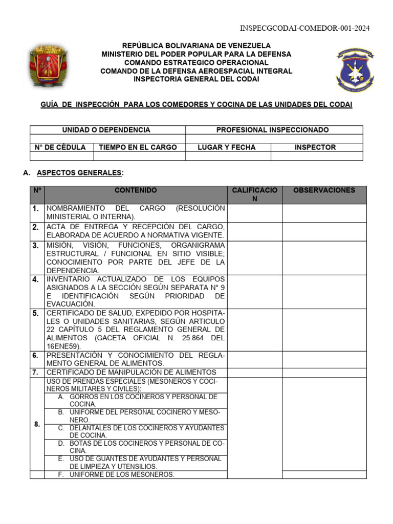 Guia de Ranchos y Comedores de La Unidades Del Codai | PDF