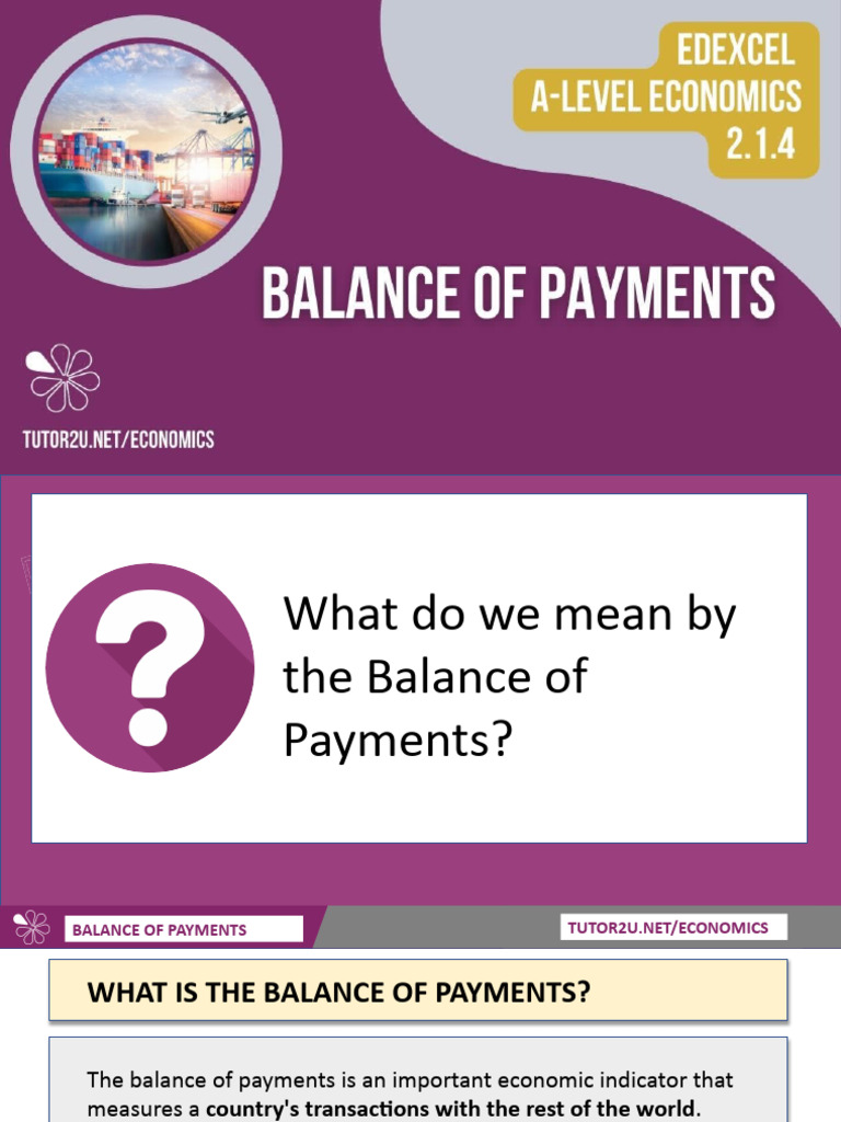 Understanding Balance of Payments Basics | PDF | Balance Of Payments ...