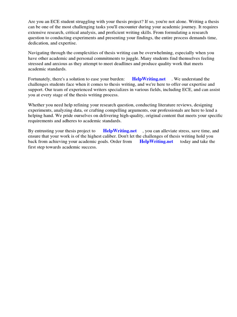 Thesis Project For Ece Students | Download Free PDF | Electronic Engineering | Computing