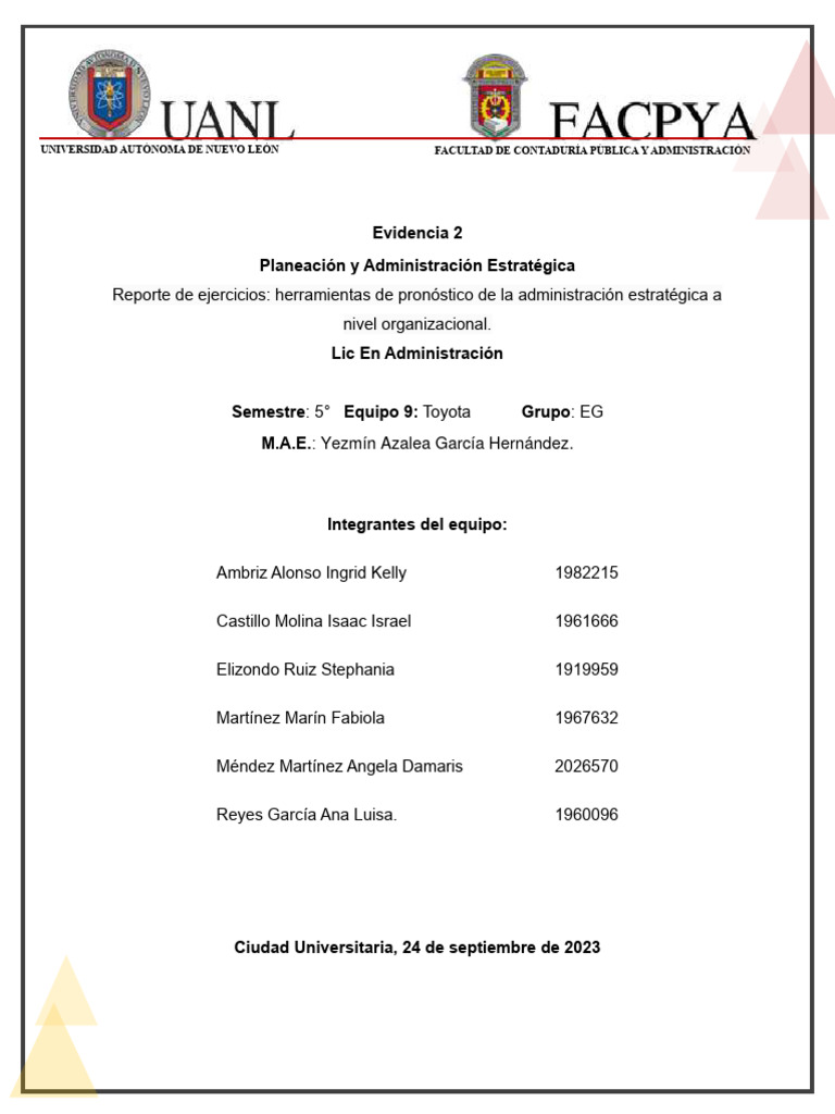 E2_PLAE_EG_EQ 9_TOYOTA | PDF | Toyota | Industria automotriz