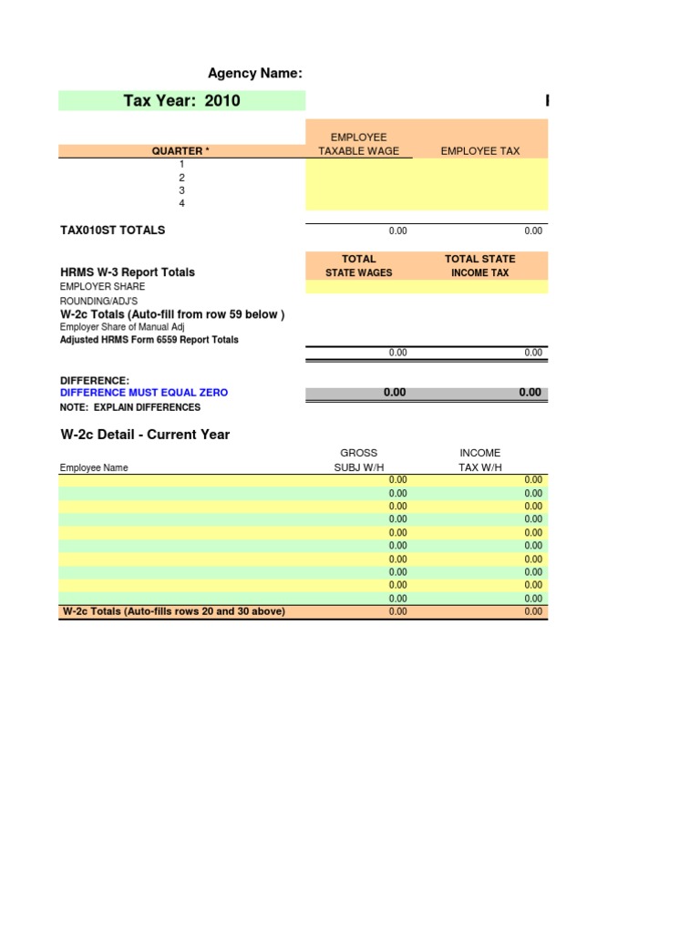 Year End Reconciliation Spreadsheet | PDF