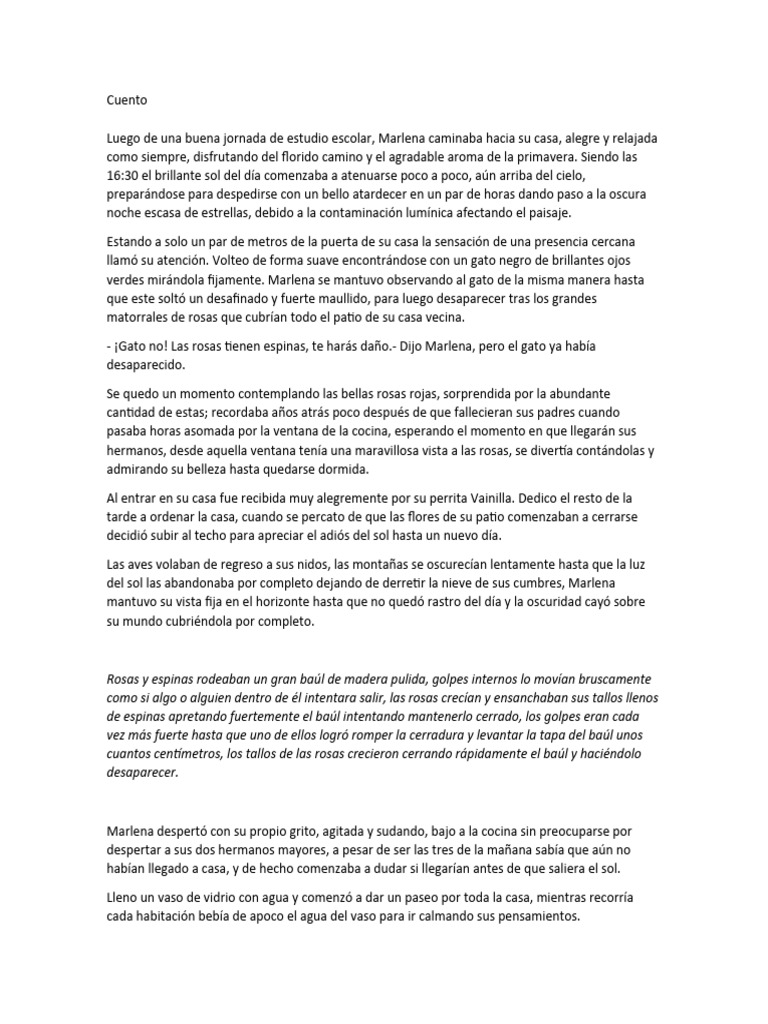 Cuento Pdf Gatos Pesadilla