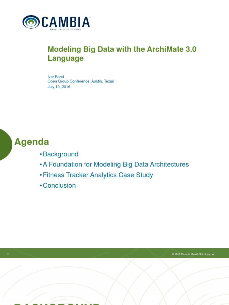 modelingbigdatawitharchimate3-160722014551 | PDF | Big Data | Enterprise Architecture