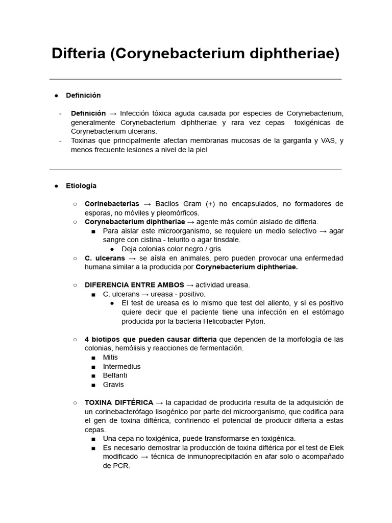 2. DIFTERIA | PDF | Microbiología | Especialidades Medicas