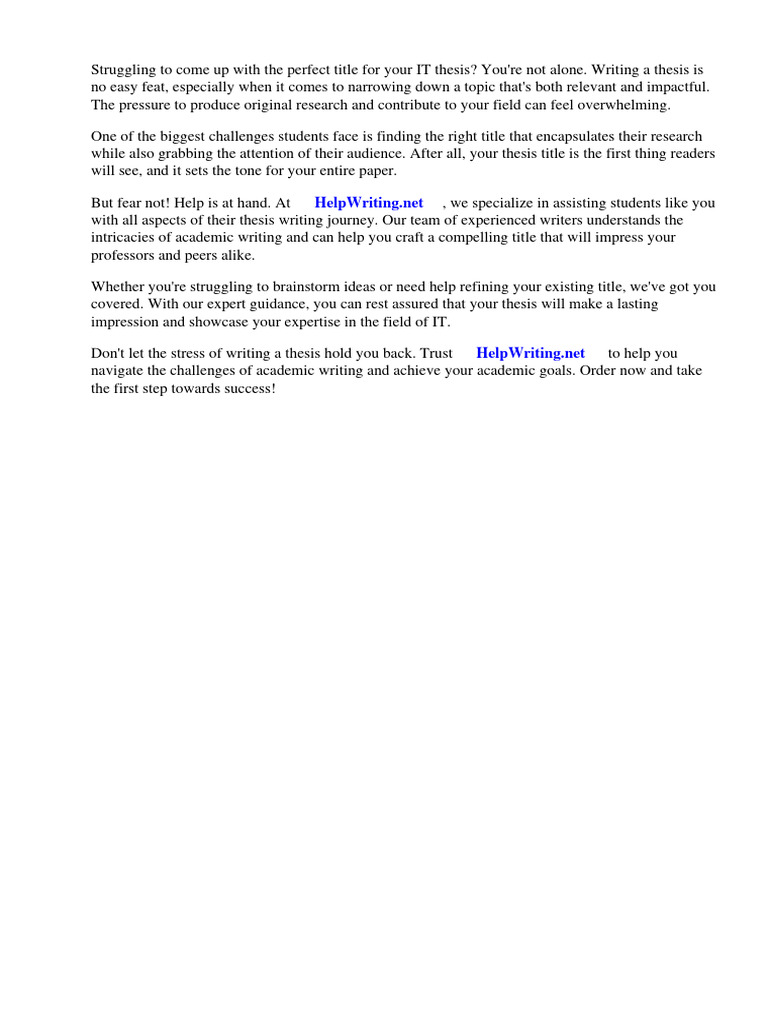 Best It Thesis Title Pdf Thesis Essays 9829