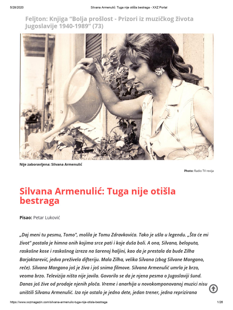 Silvana Armenulić - Tuga Nije Otišla Bestraga - XXZ Portal | PDF