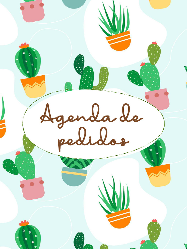 1 Agenda Cactus - Lista para Imprimir | PDF