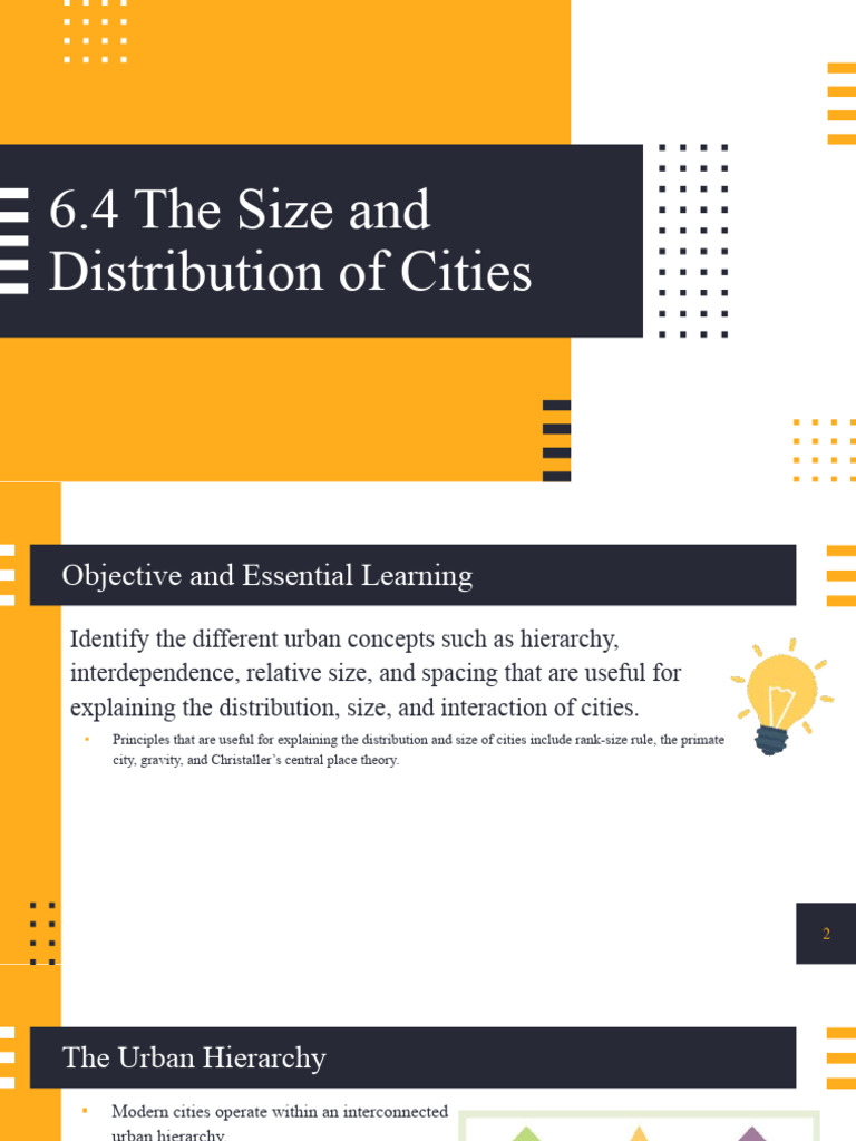 6.4 The Size and Distribution of Cities | PDF