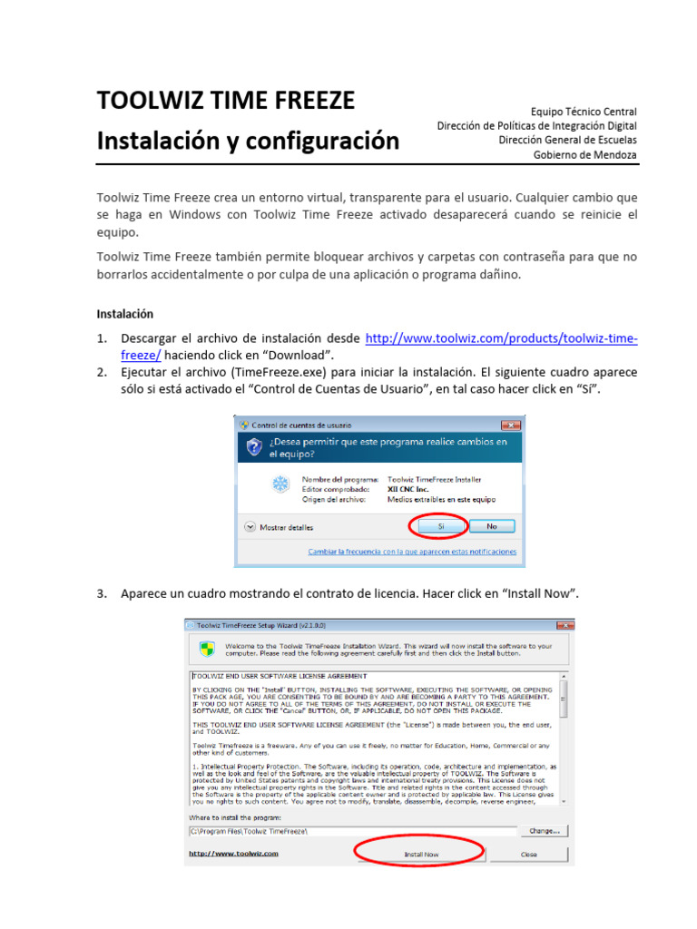 Tutorial ToolWiz Time Freeze | PDF | Archivo de computadora | Microsoft Windows