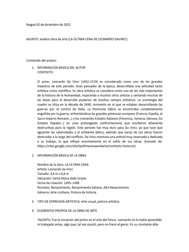 La Utima Cena | PDF | Perspectiva (Gráfica) | Pinturas