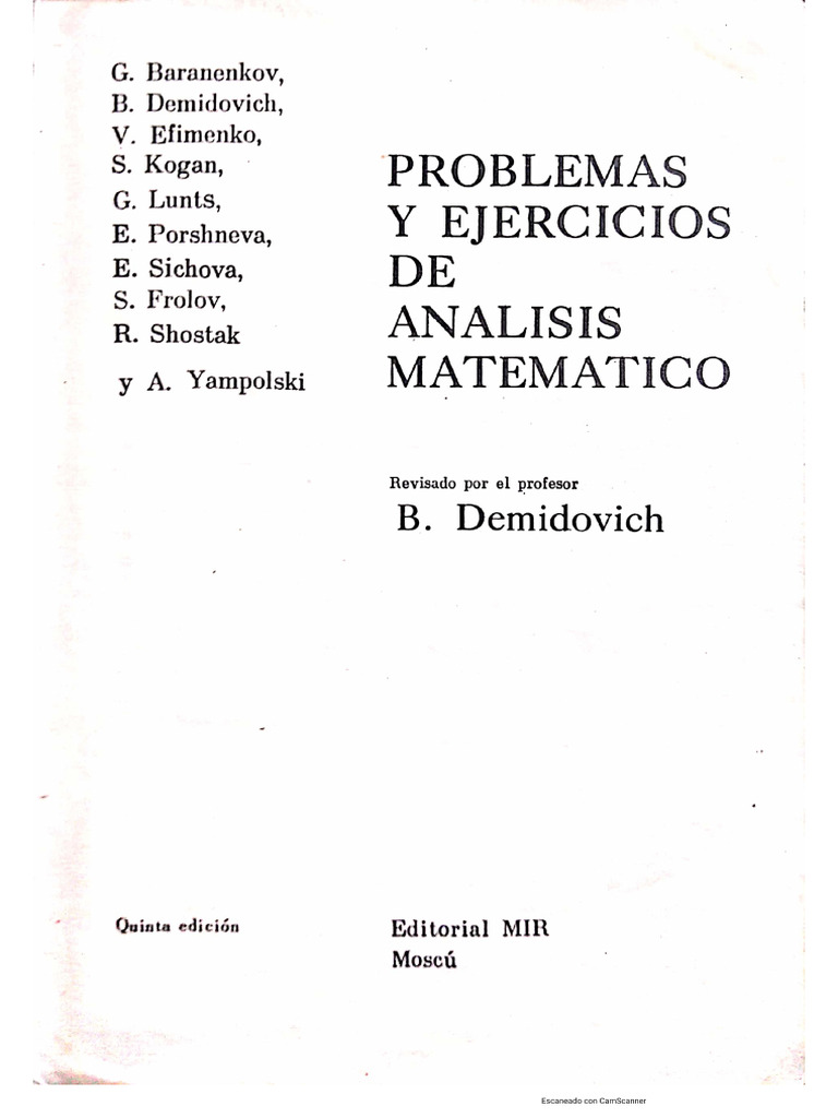 Demidovich_QuintaEdicion | PDF