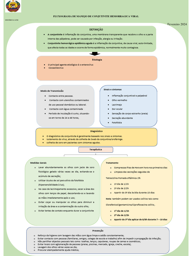 Fluxograma de Manejo de Conjuntivite Hemorrágica Viral | PDF