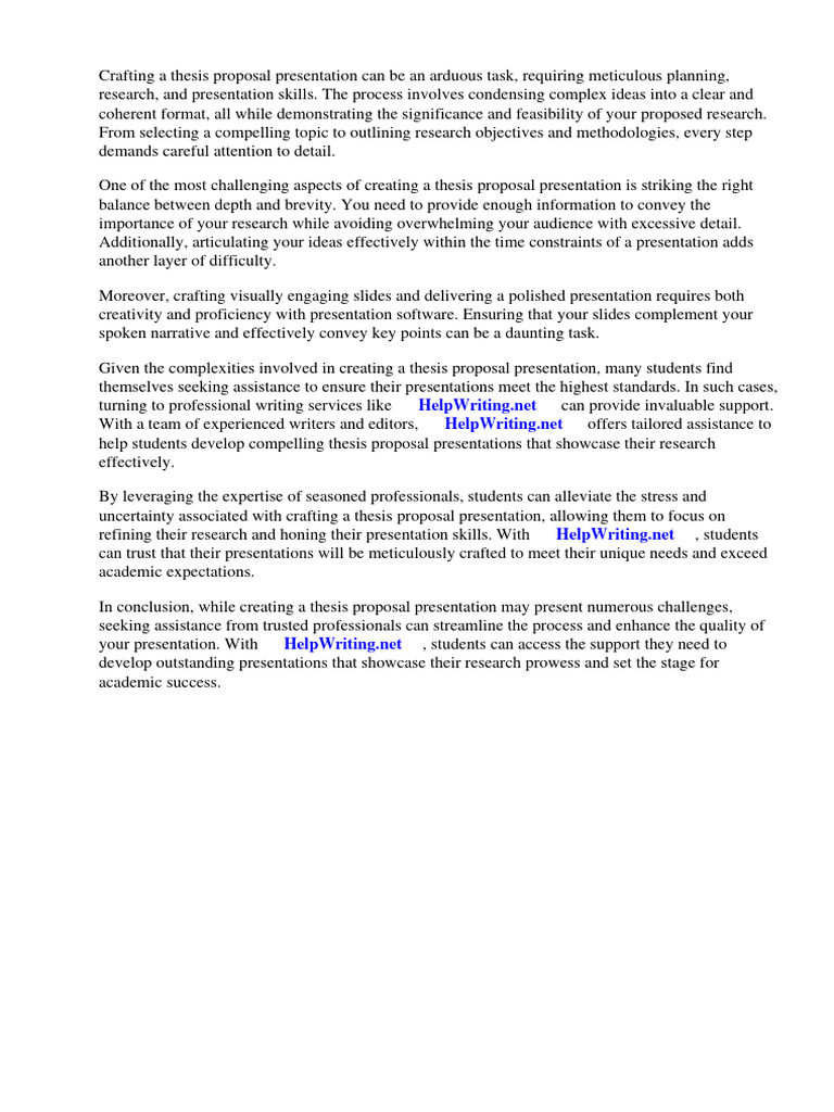 How To Make A Thesis Proposal Presentation | PDF | Thesis | Microsoft Power Point