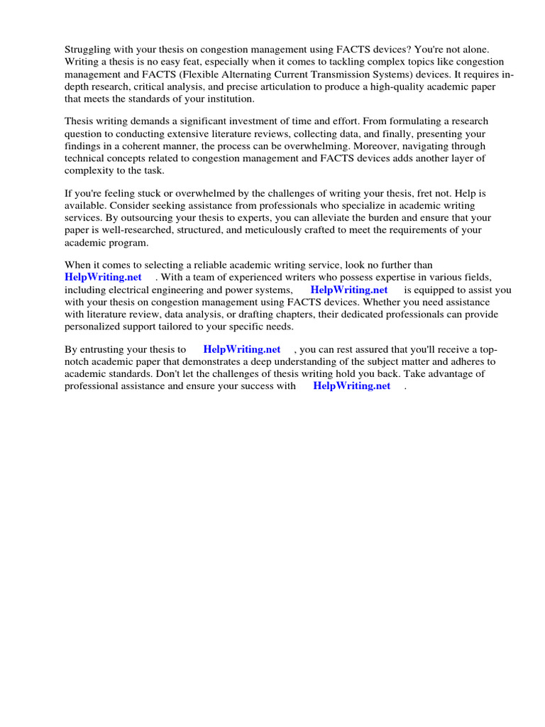 Thesis On Congestion Management Using Facts Devices Pdf Electric Power Transmission Ac Power