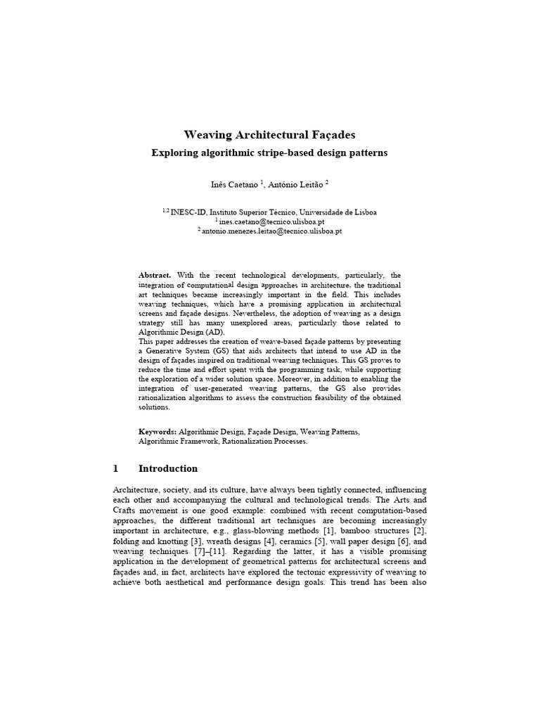 Weaving Architectural Façades: Exploring Algorithmic Stripe-Based ...