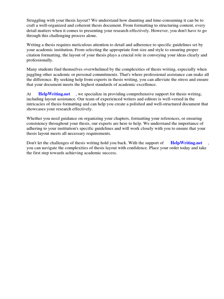 Thesis Layout Sample | PDF | Thesis | Page Layout