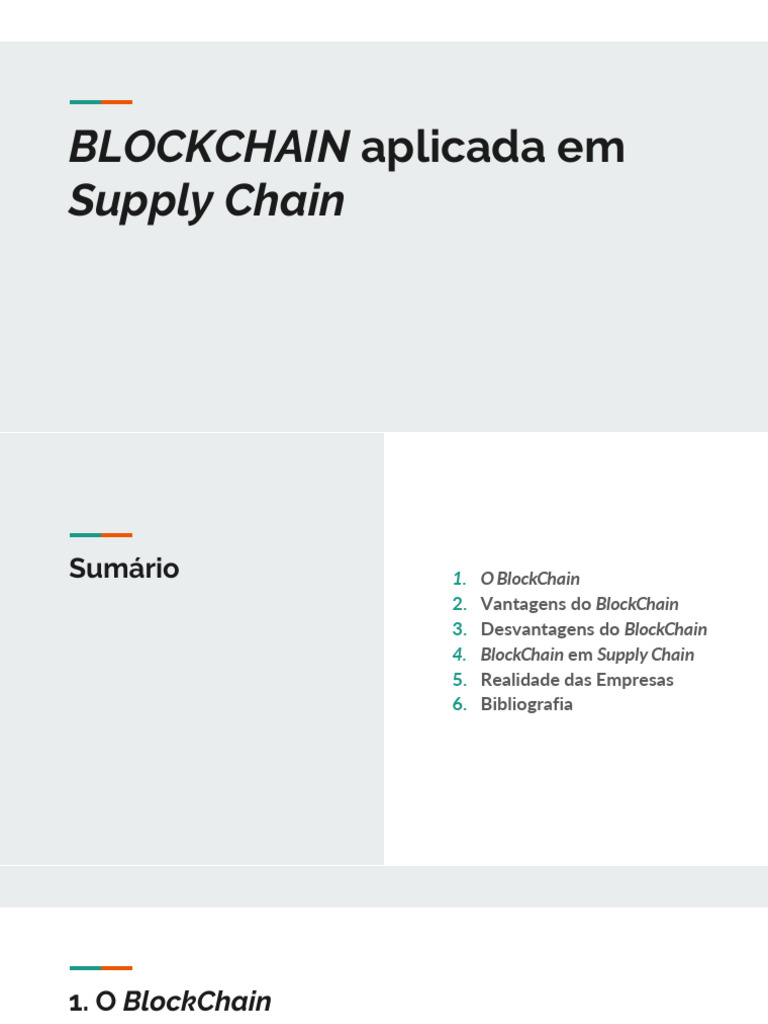 Blockchain na Cadeia de Suprimentos | PDF | Cadeia de suprimentos | Criptomoeda